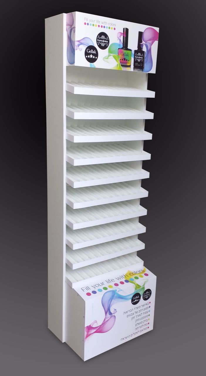 סטנד לק עם מדפים בשיפוע | Retail-Kit - מוצרי פרסום וקד"מ